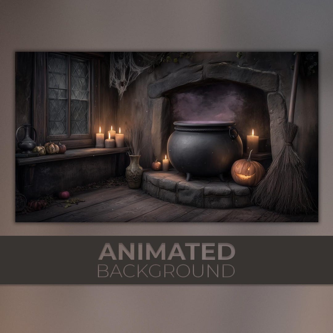 Animated Background, Magic Cauldron, Witch Hearth, Haunted Corner ...