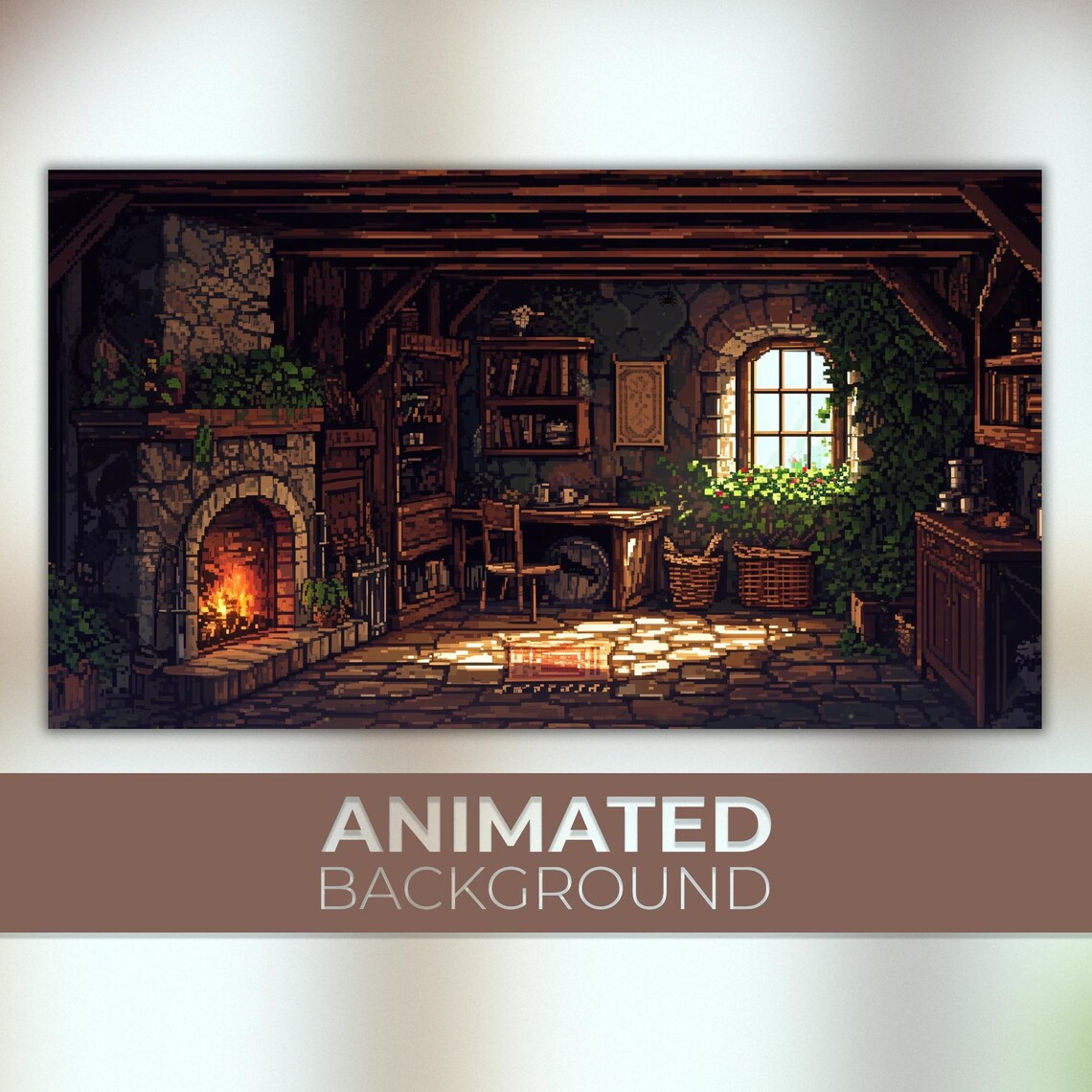 Animated Background, Medieval Home, Retro Tavern Room, Warm Village, 8 ...