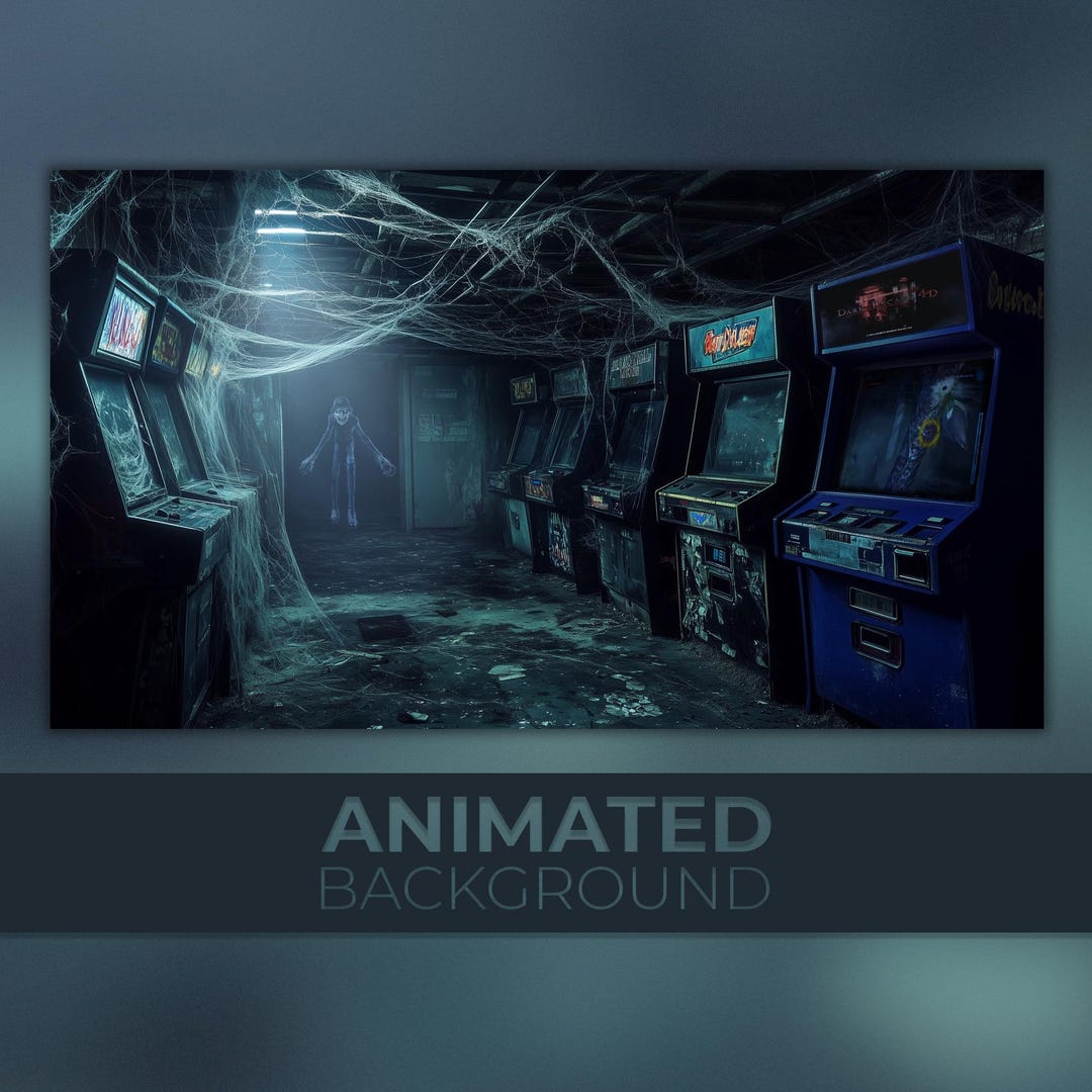 Animated Background, Horror Arcade Room, Ghostly Game, Creepy ...