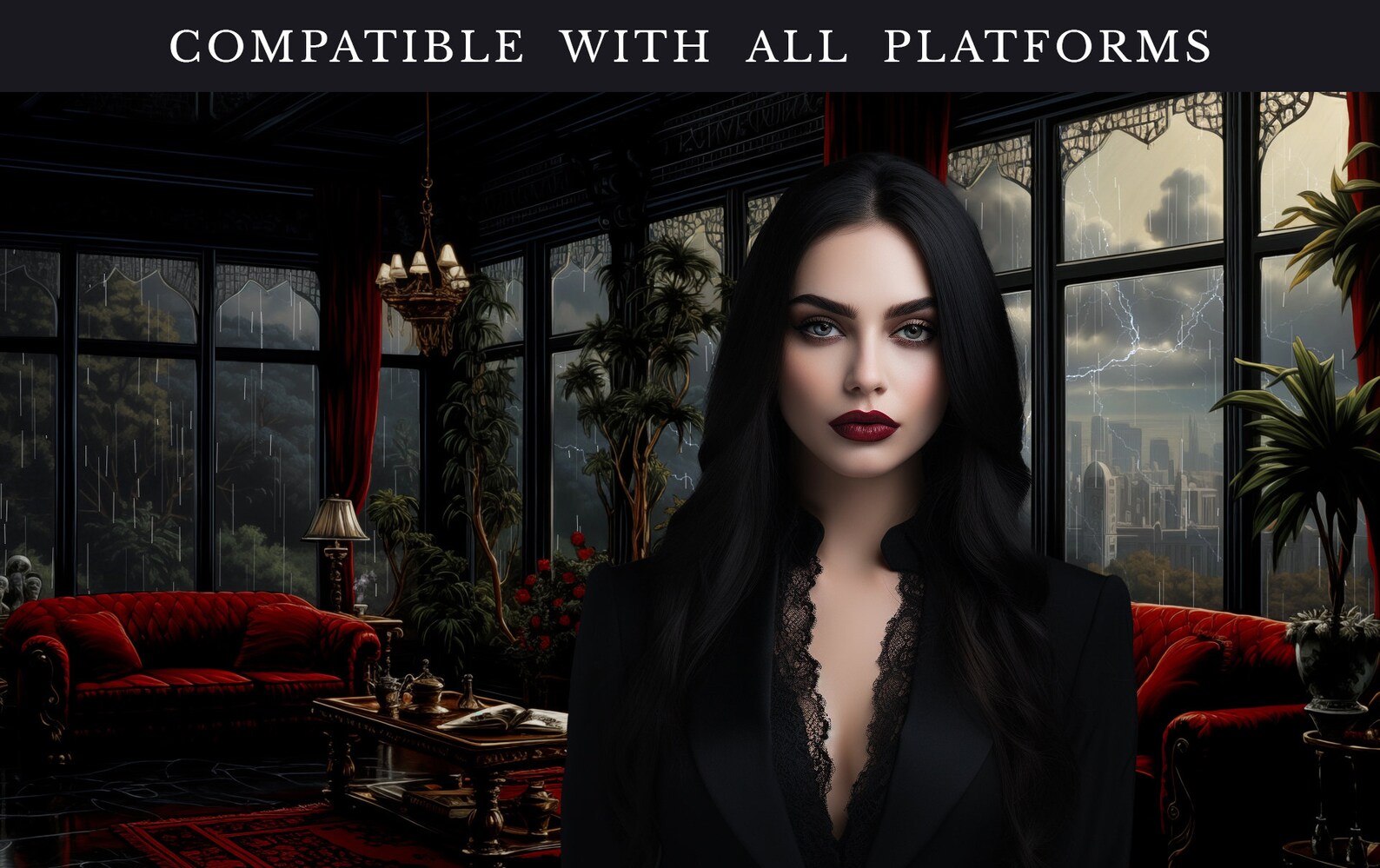 Animated Background, Dracula Room, Gothic, Vampire Room, Red Room ...