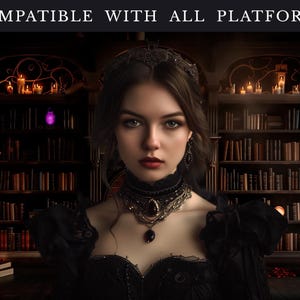 Animated Background, Witch Library, Gothic Room, Fire of Knowledge ...