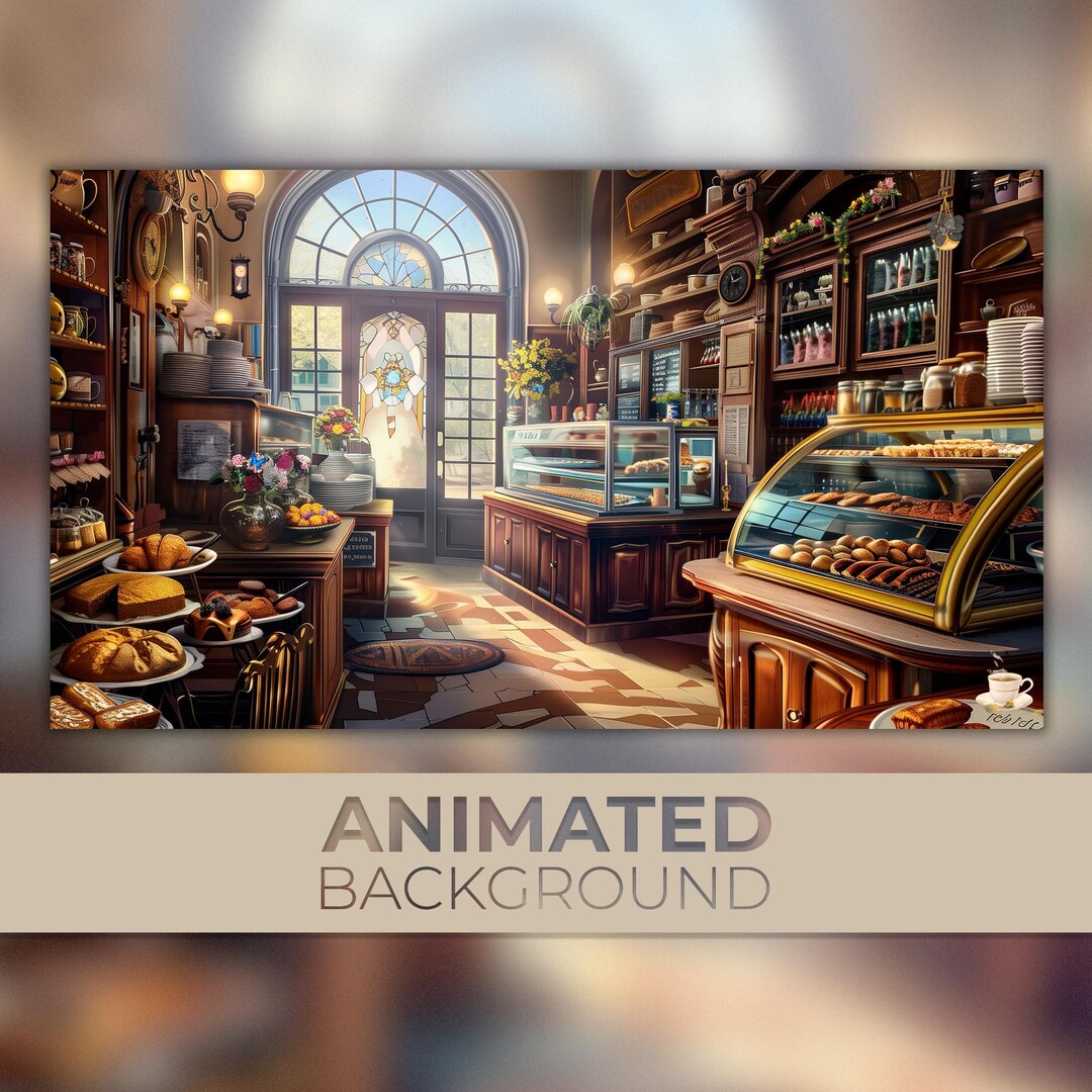 Animated Background, Bakery Shop, Cozy Café Corner, Pastry Shop, Sweet ...