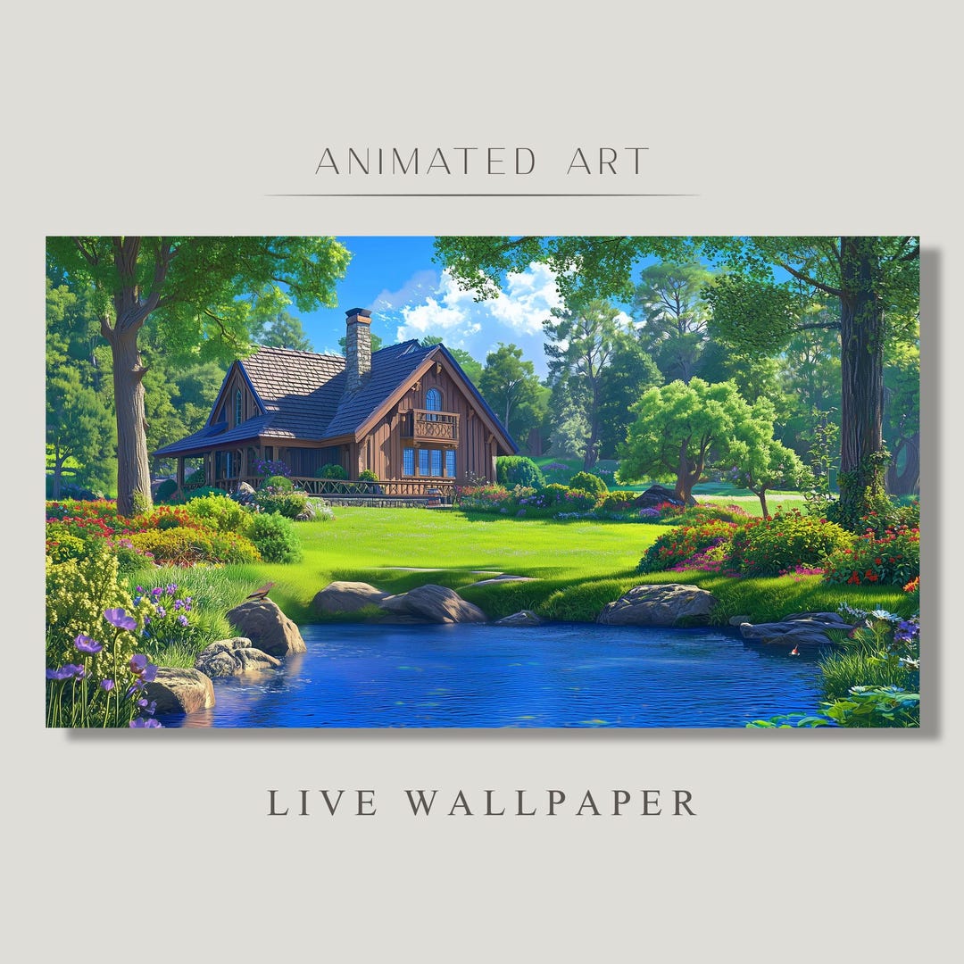 Animated Background, Green Garden, Summer Retreat, Dream Cottage by the ...