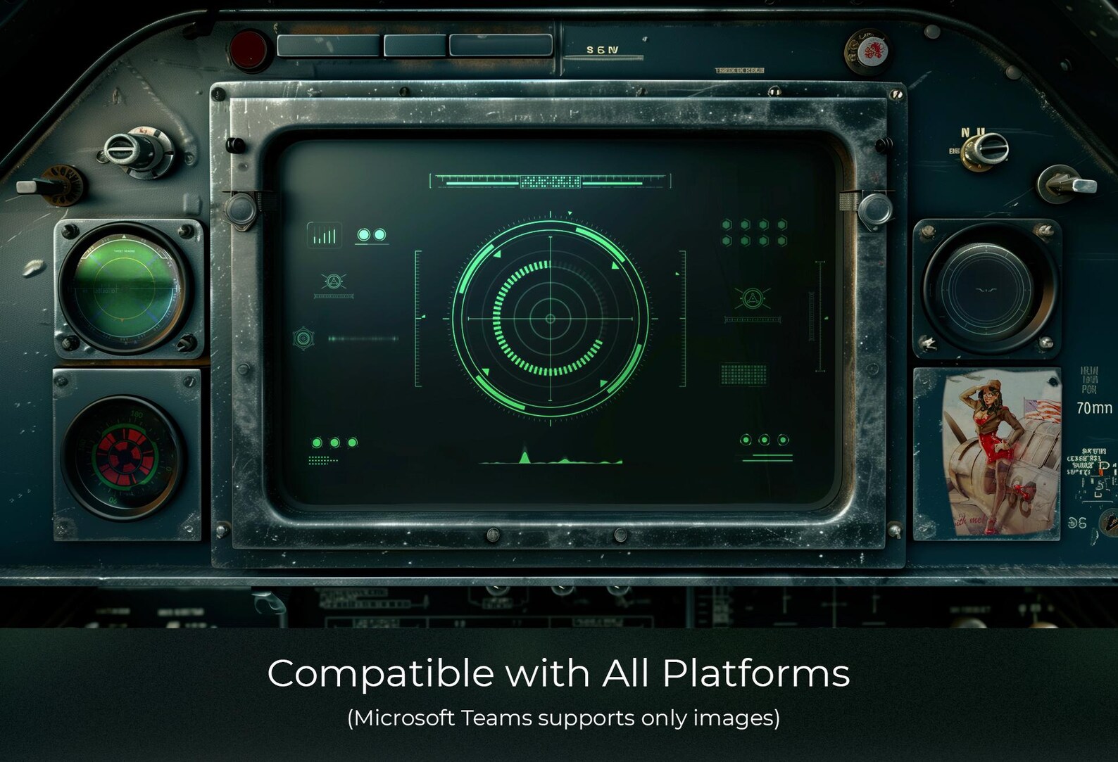 Animated Background, Cockpit Radar, Retro Pilot Screen, Airplane ...