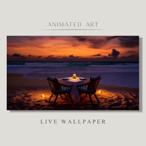 Animated Background, Romantic Balcony, Rooftop Romance, Moonlight, City ...