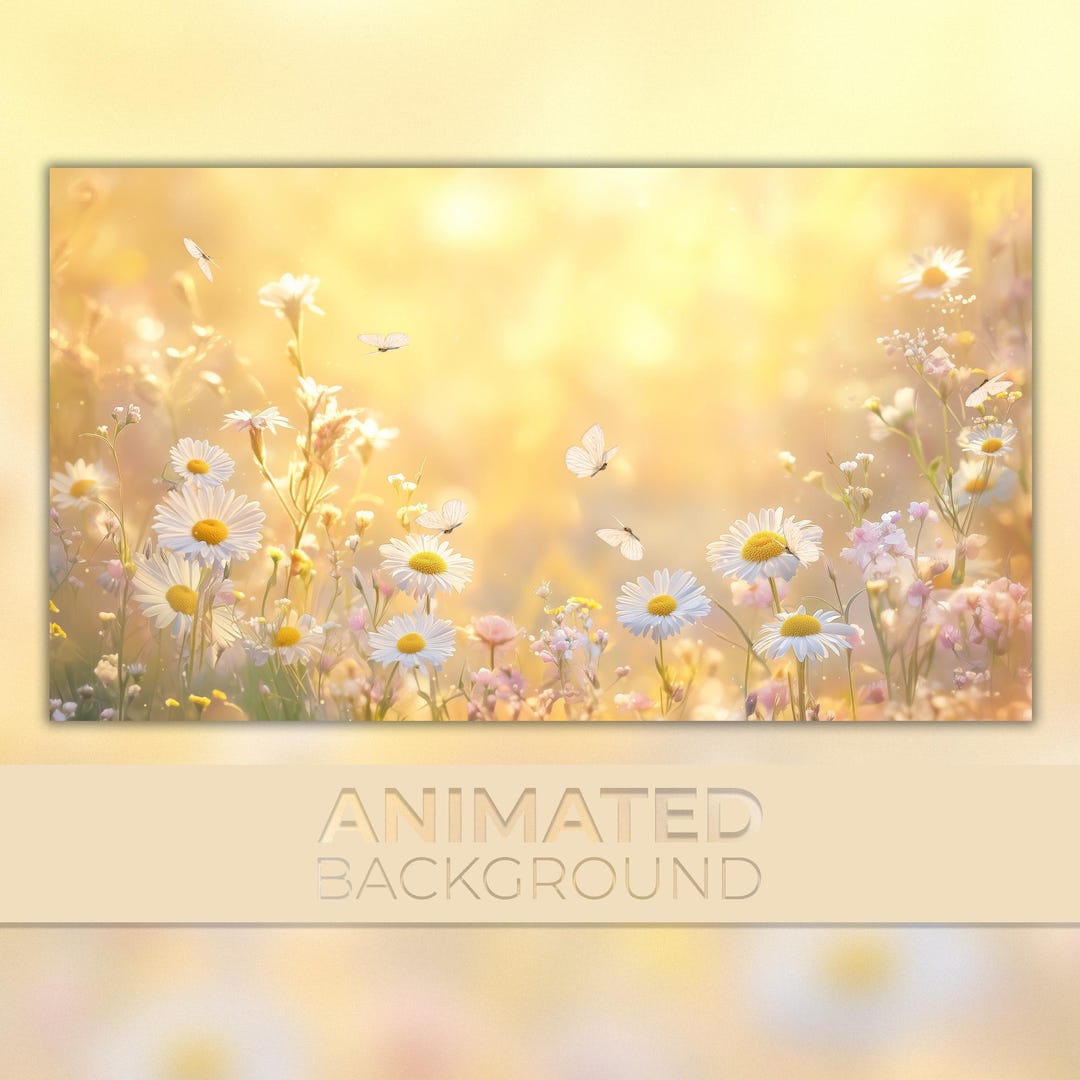 Animated Background, Golden Wildflower, Warm Petal Paradise, Radiant ...