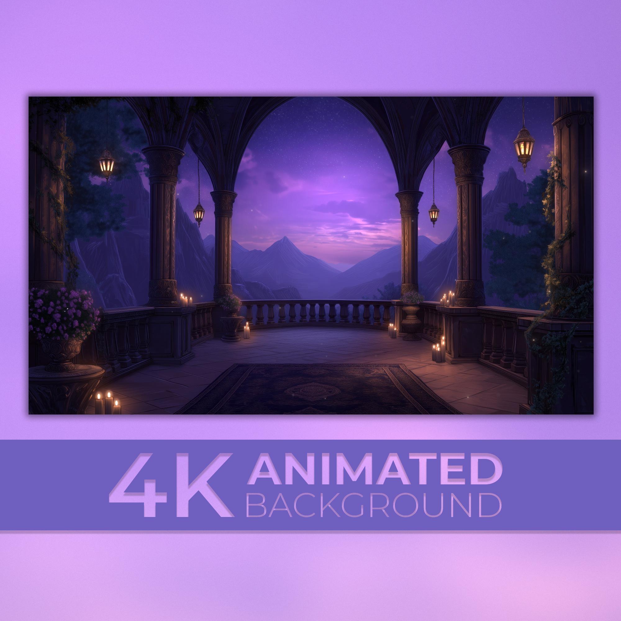 4K Animated Background, Fantasy Castle Balcony, Relaxing Ambience for ...