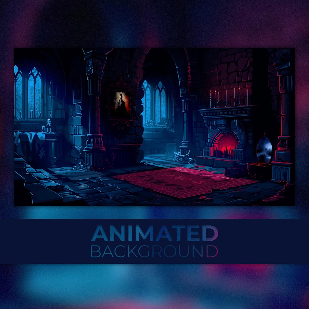 Animated Background, Vampires Chamber, Gothic Room, Castle of Dracula ...
