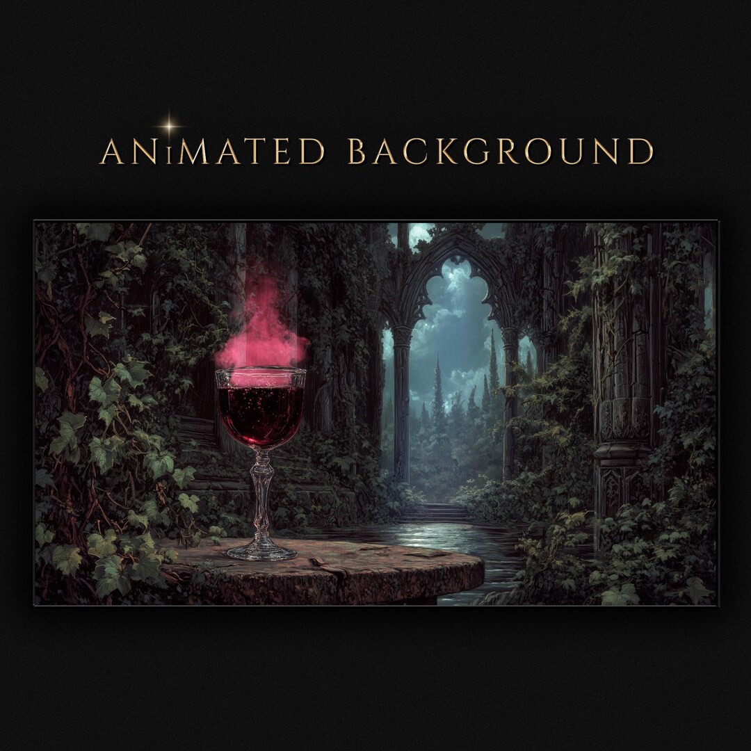 Dark Fantasy 4K Animated Background, Poison Glass, Gothic Goblet ...
