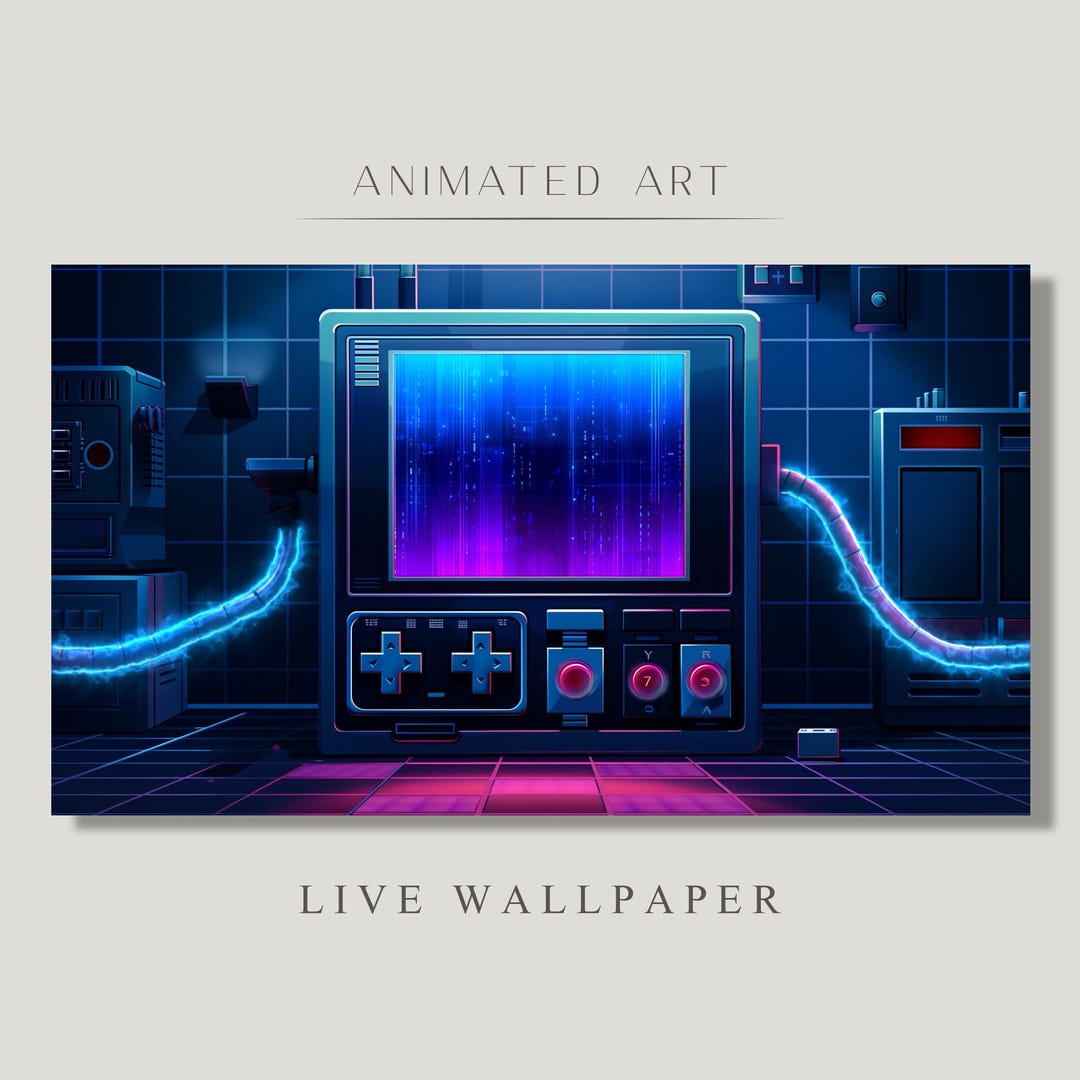 Animated Background, Big Game Console, Future Nostalgia, Pixel Era ...