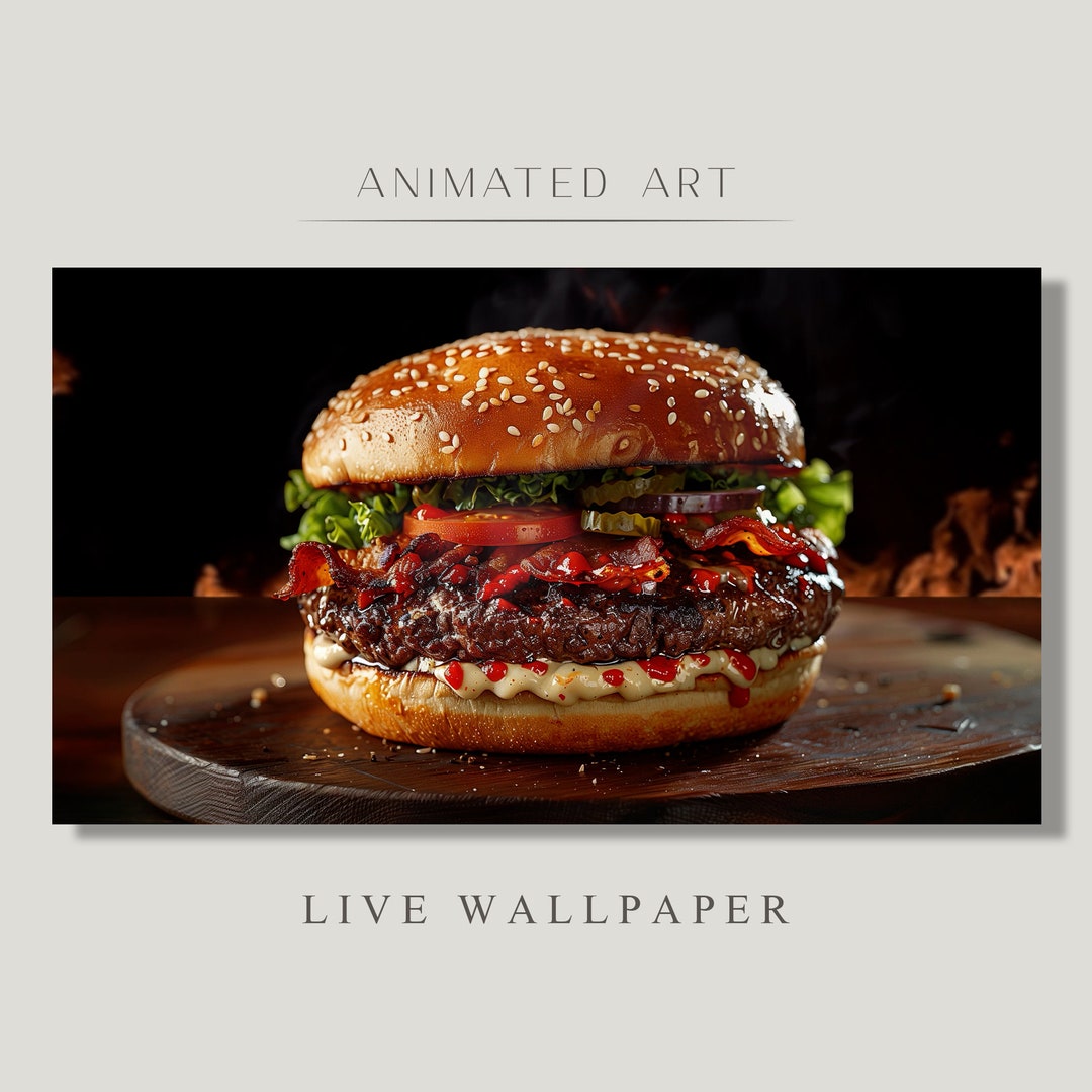 Animated Background, Perfect Burger, Food Wallpaper, Animated Delight ...