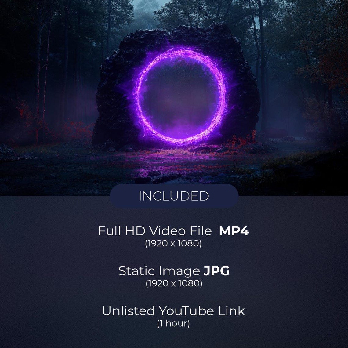 Animated Background, Another World Portal, Mystic Gate, Purple Magic ...