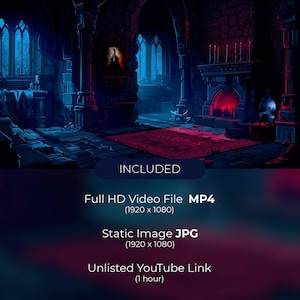 Animated Background, Vampires Chamber, Gothic Room, Castle of Dracula ...