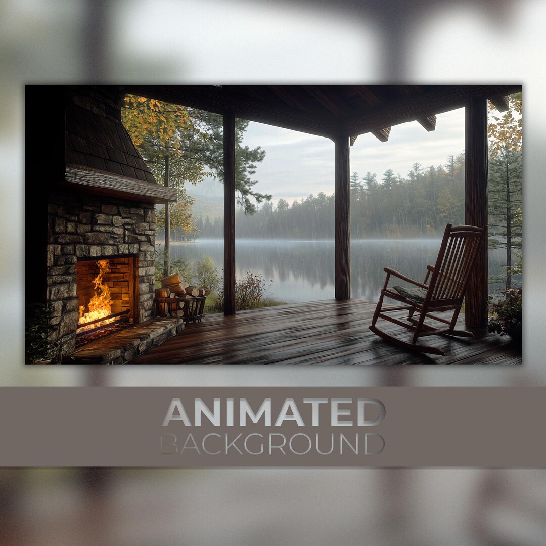 Animated Background, Misty Lake Porch, Whispering Pines, Foggy Lake ...