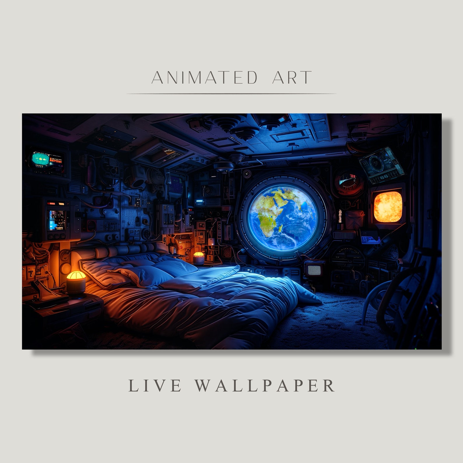 Animated Background, Spaceship Room, Home Galaxy, Planetary Orbit ...