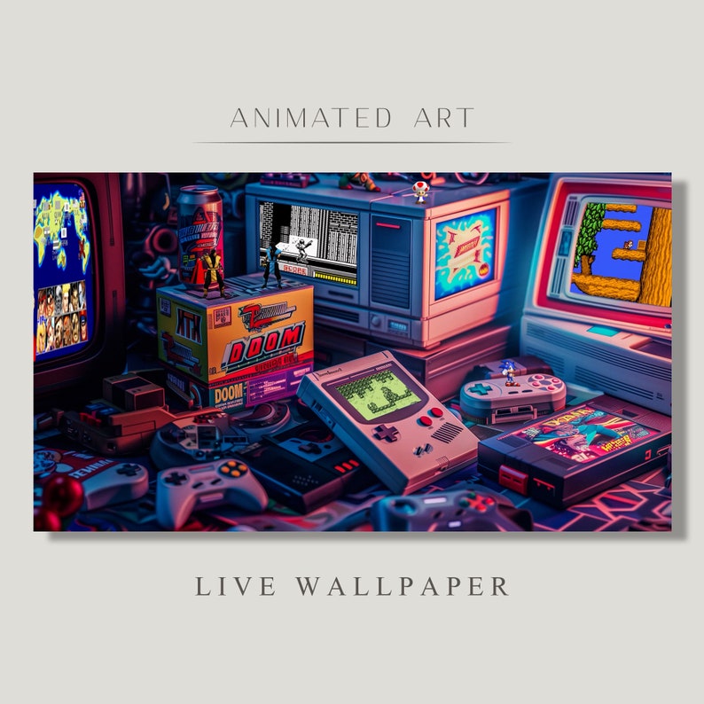 Animated Background, 1990s Japanese Video Game Backdrop, Old School ...