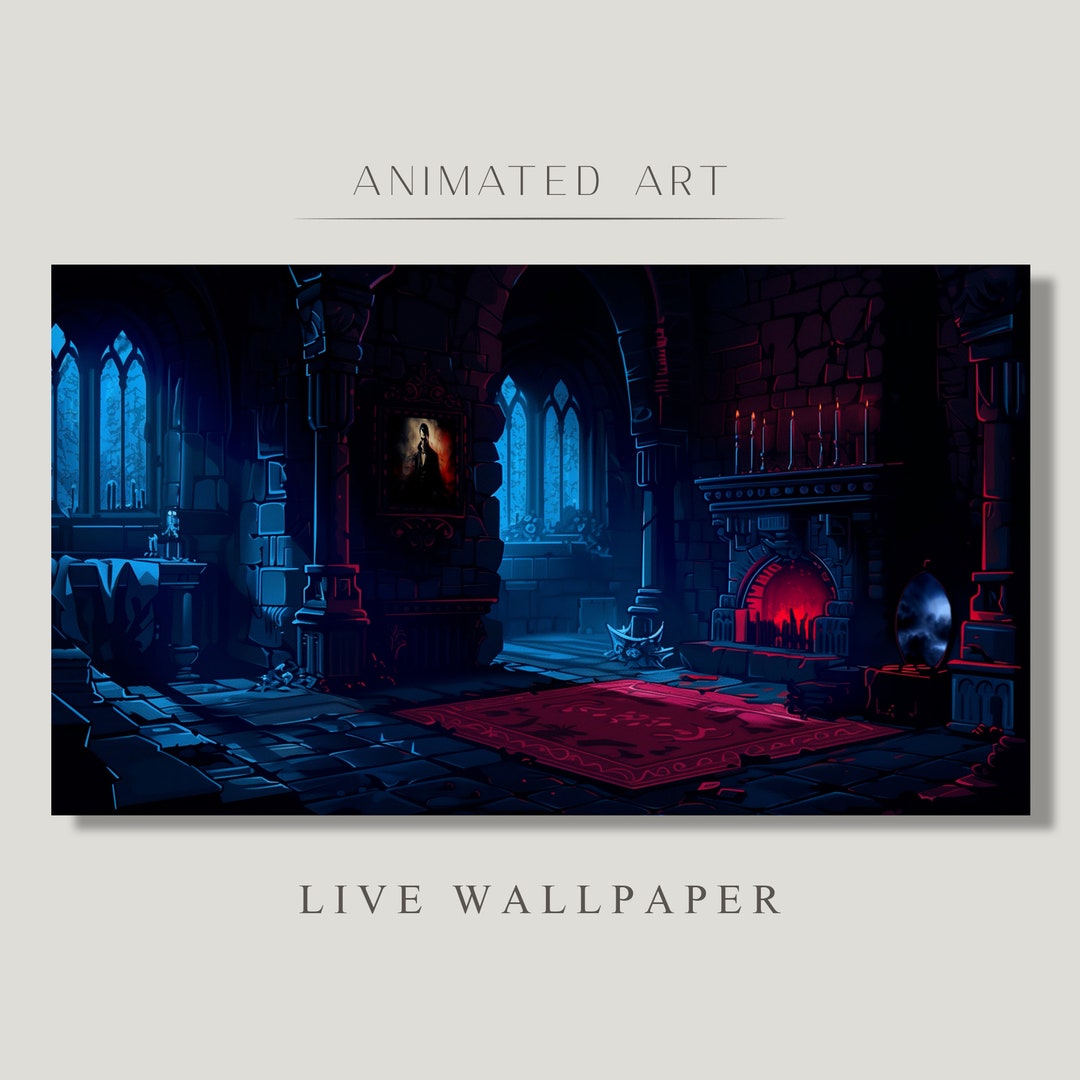 Animated Background, Vampires Chamber, Gothic Room, Castle of Dracula ...