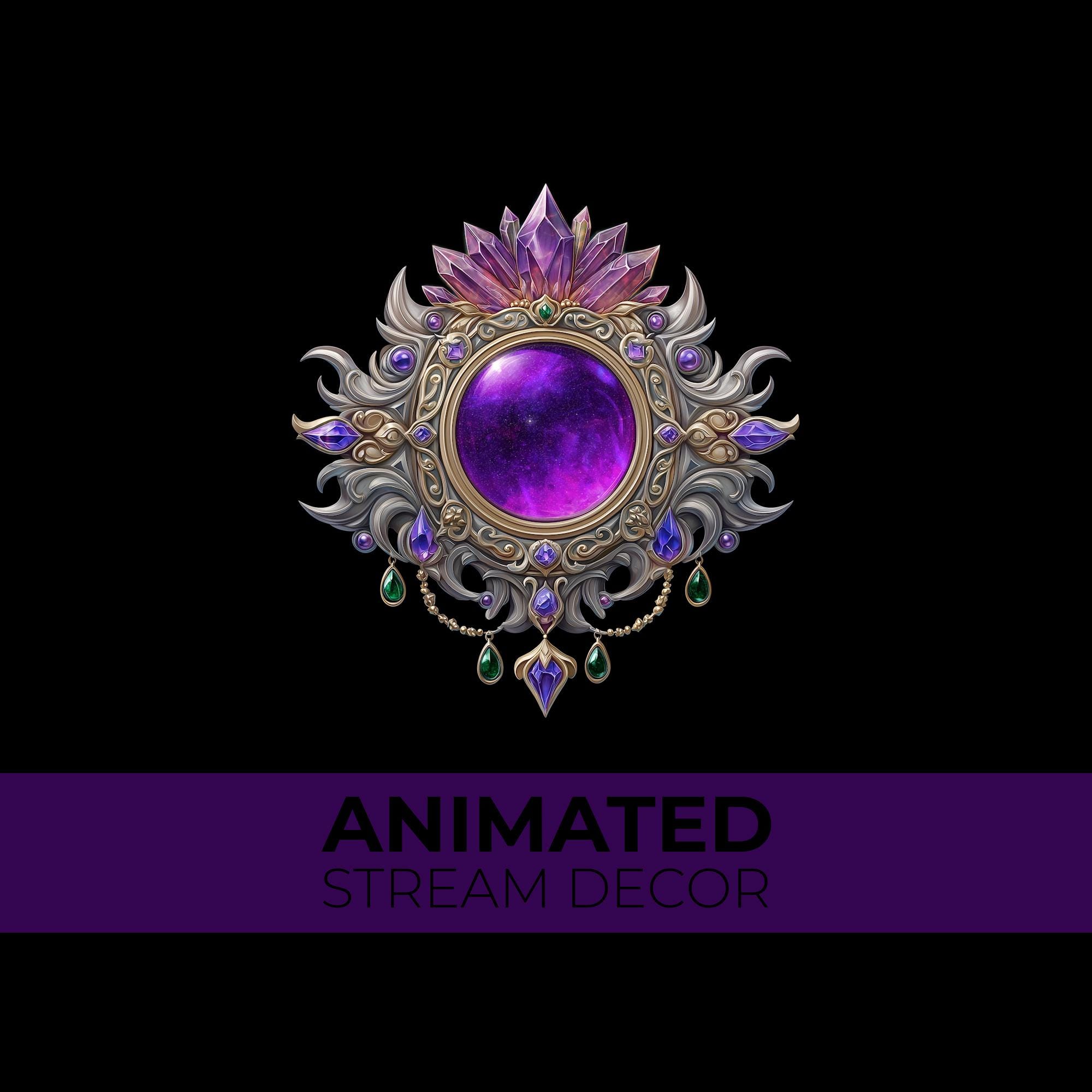 Animated Stream Decor, Elven Mirror, Arcane Crystals, Reflection ...