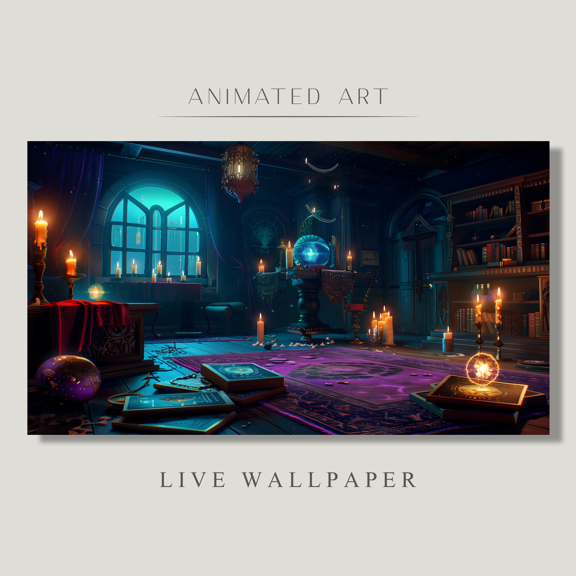 Animated Background, Magic Room, Witch Room, Wizard's Chamber, Enigma ...
