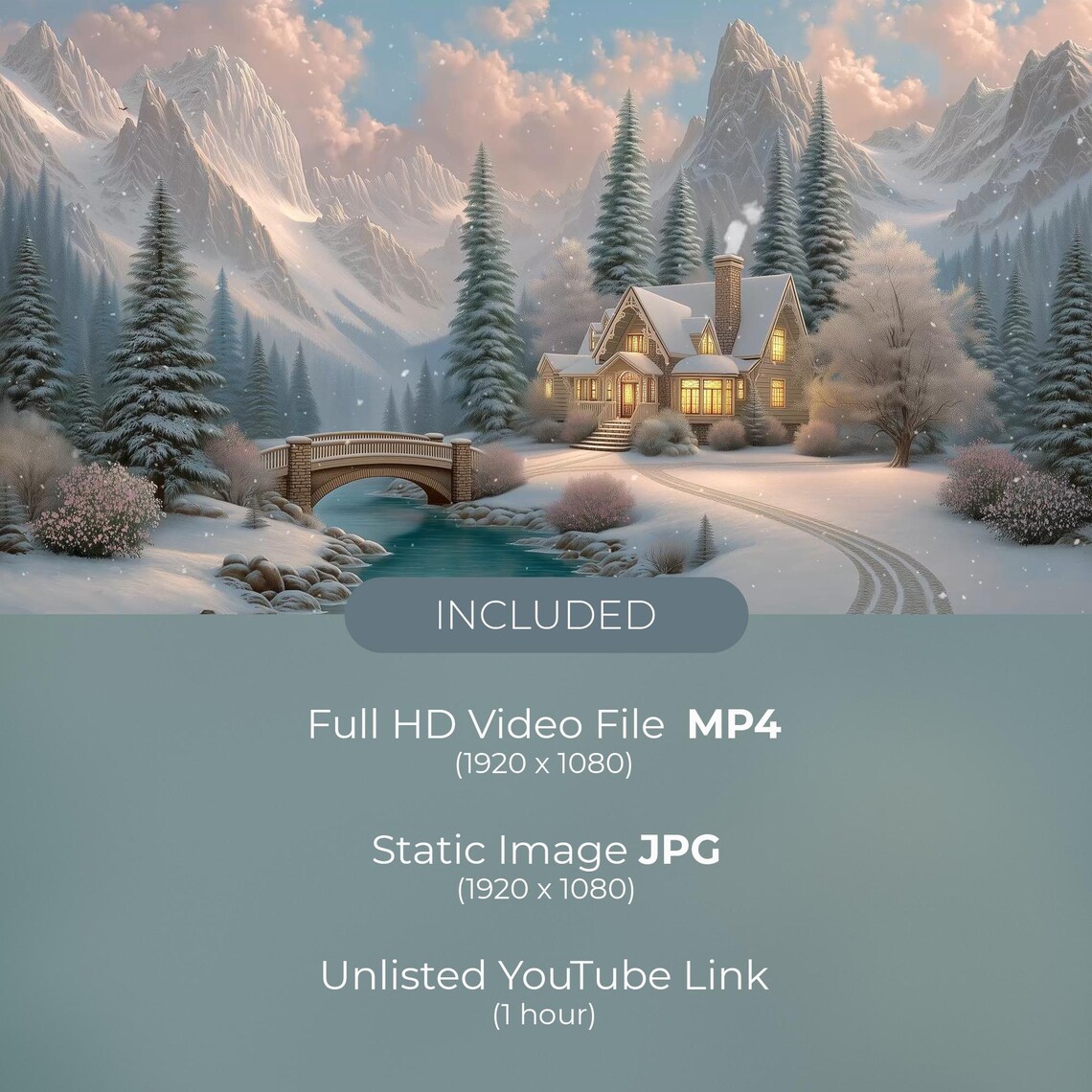 Animated Background, Snowbridge Cottage, Frozen Bridge, Winterdream ...