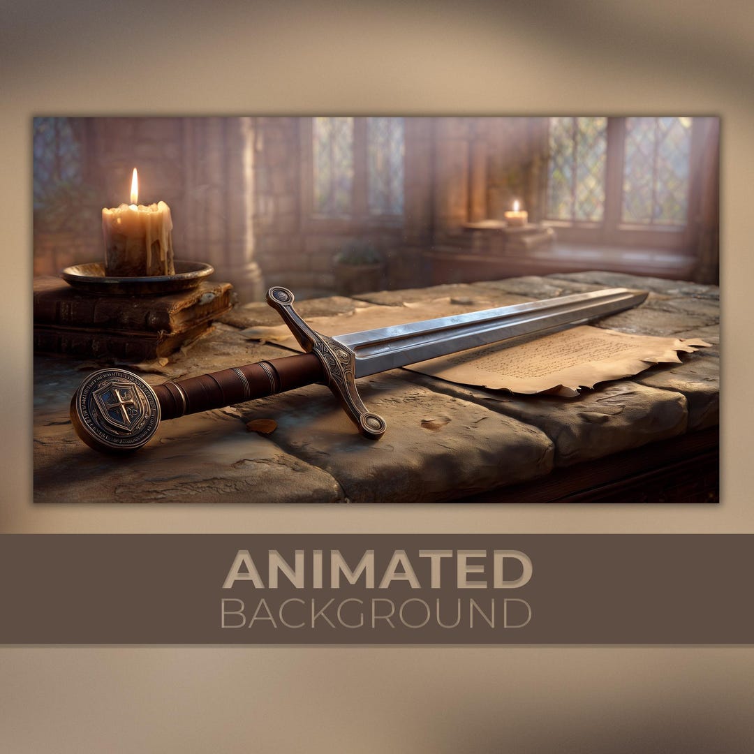Animated Background, Sword of the Silent Order, Sacred Blade, Steel ...