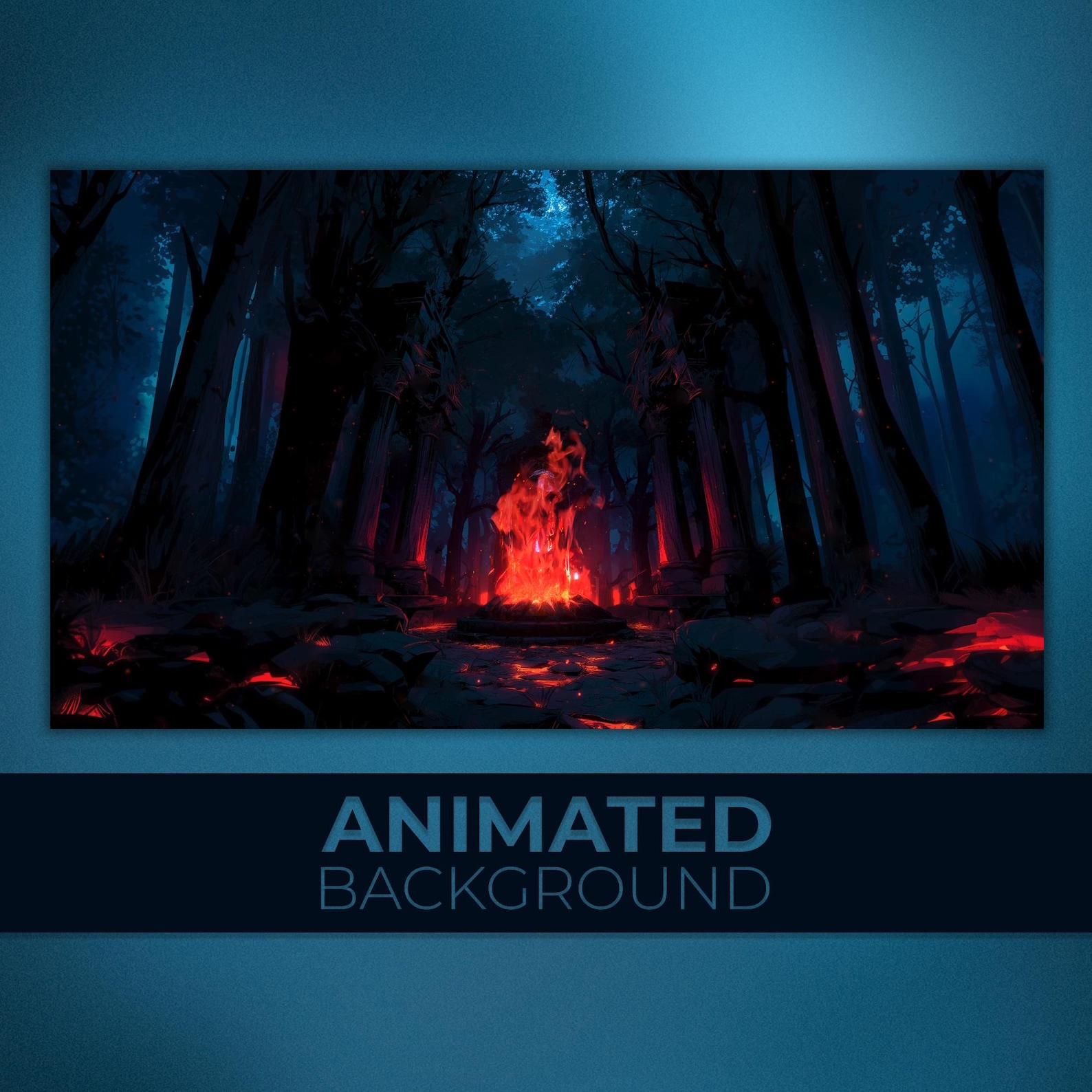 Animated Background, Dark Campfire, Bloodfire Grove, Infernal Forest ...