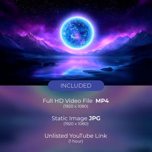 Animated Background, Luminous Nebula, Celestial Lake, Astral Mountain, Stellar Waters, Twitch ...