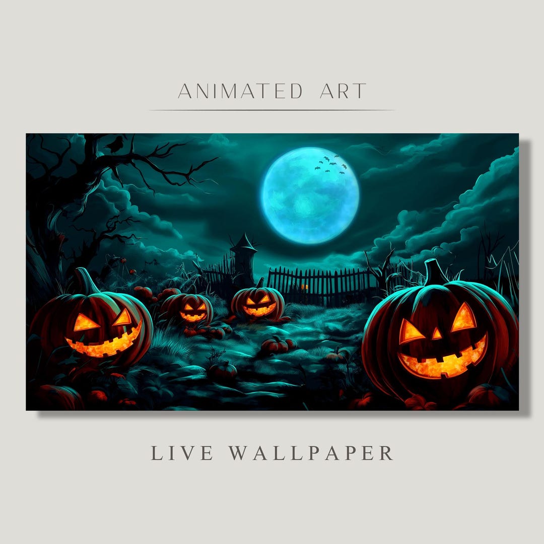 Animated Background, Halloween Night, Spooky Pumpkin, Night Alive ...