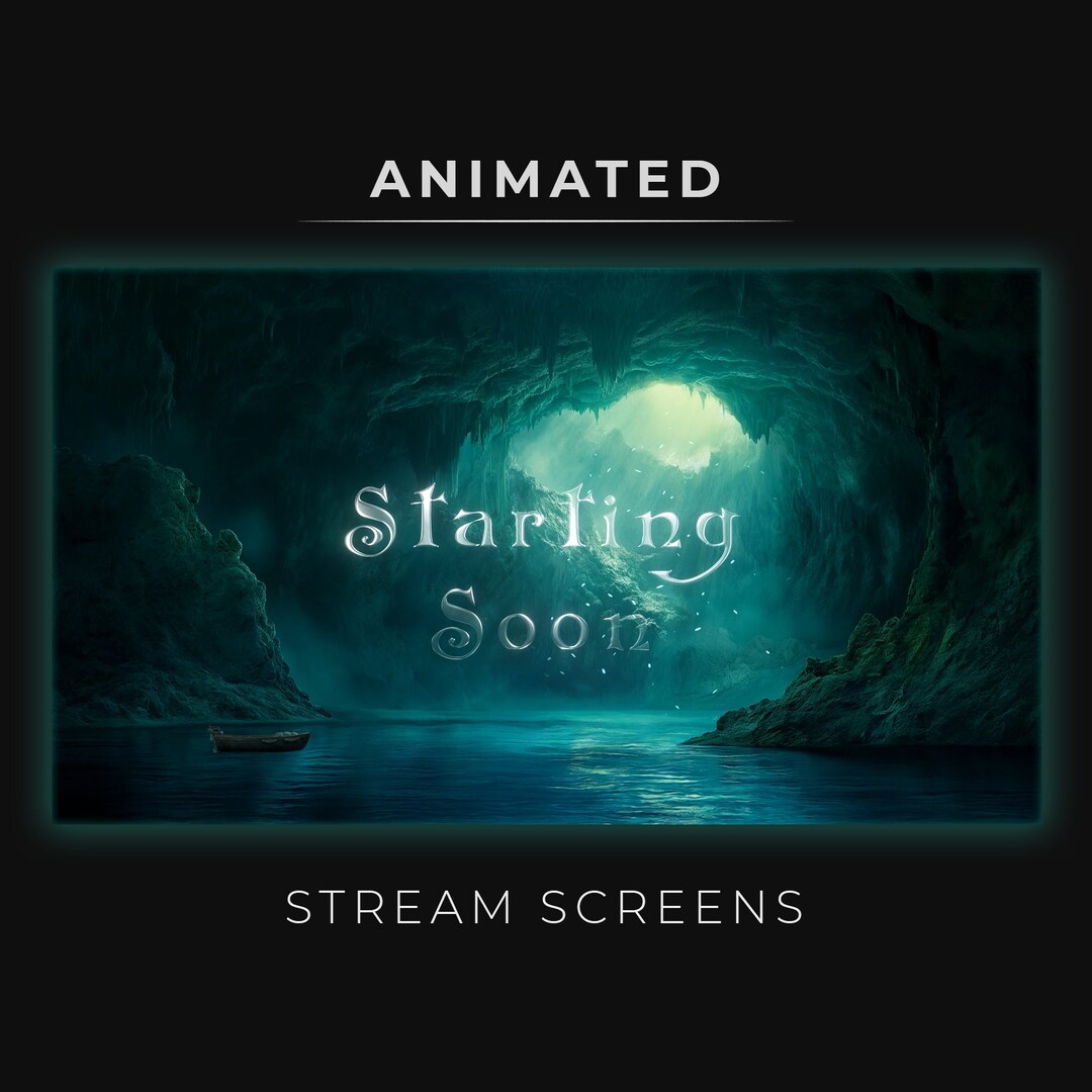 Stream Screen Animated, Secret Cave Stream Overlay, Mystic Cave ...