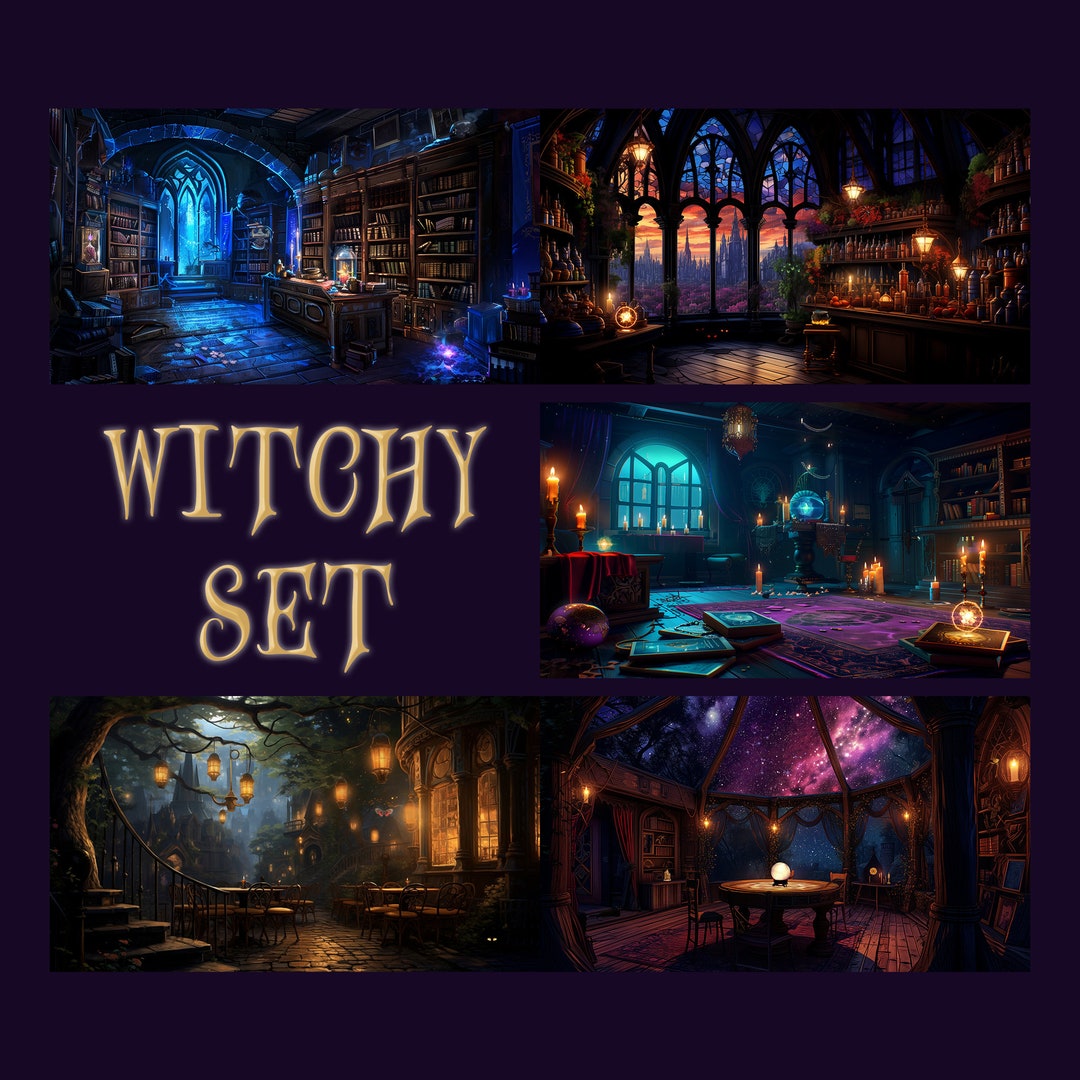 Animated Background, Witch Set, Magic Room, Witchcraft, Crystal Magic ...