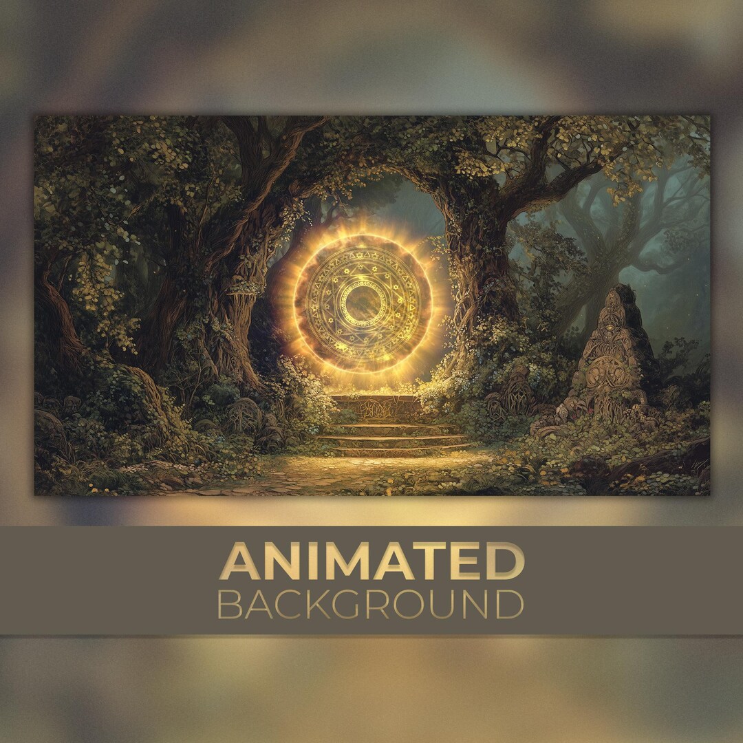 Animated Background, Forest Portal, Elf Grove, Golden Gateway ...