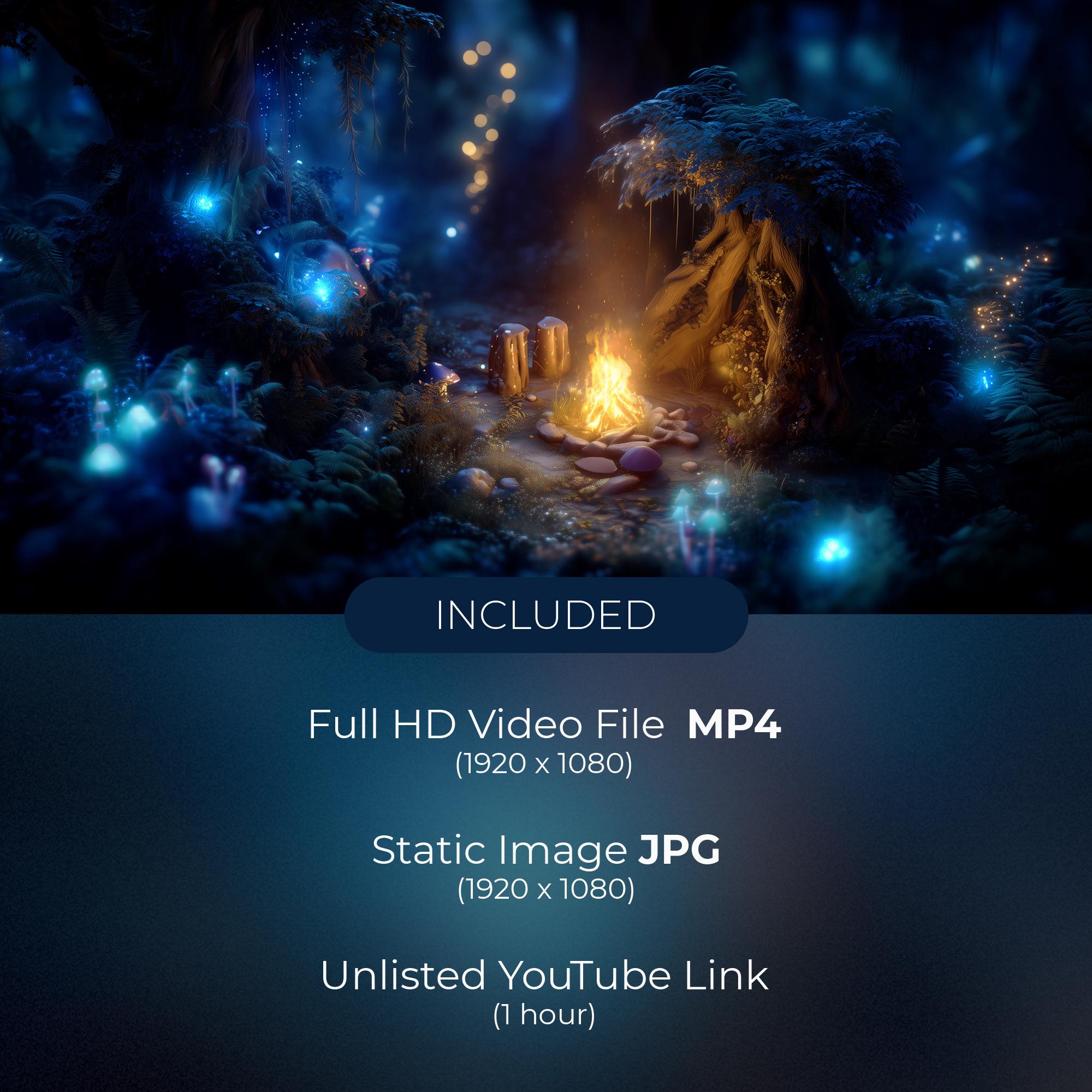 Animated Background, Twilight Camp, Mystic Forest Glow, Enchanted ...
