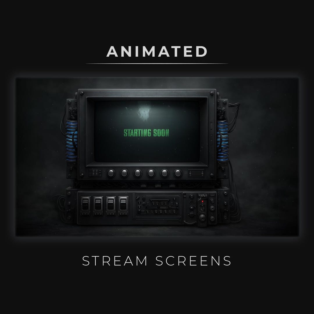 Stream Screen Animated, Analog Command Console, Retro Control Terminal ...