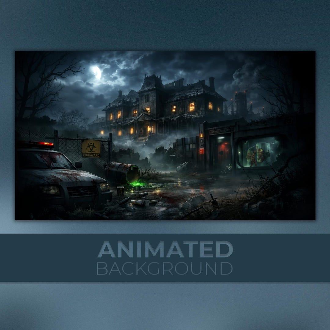 Animated Background, Infected Mansion, Biohazard Zombie Zone, Undead ...