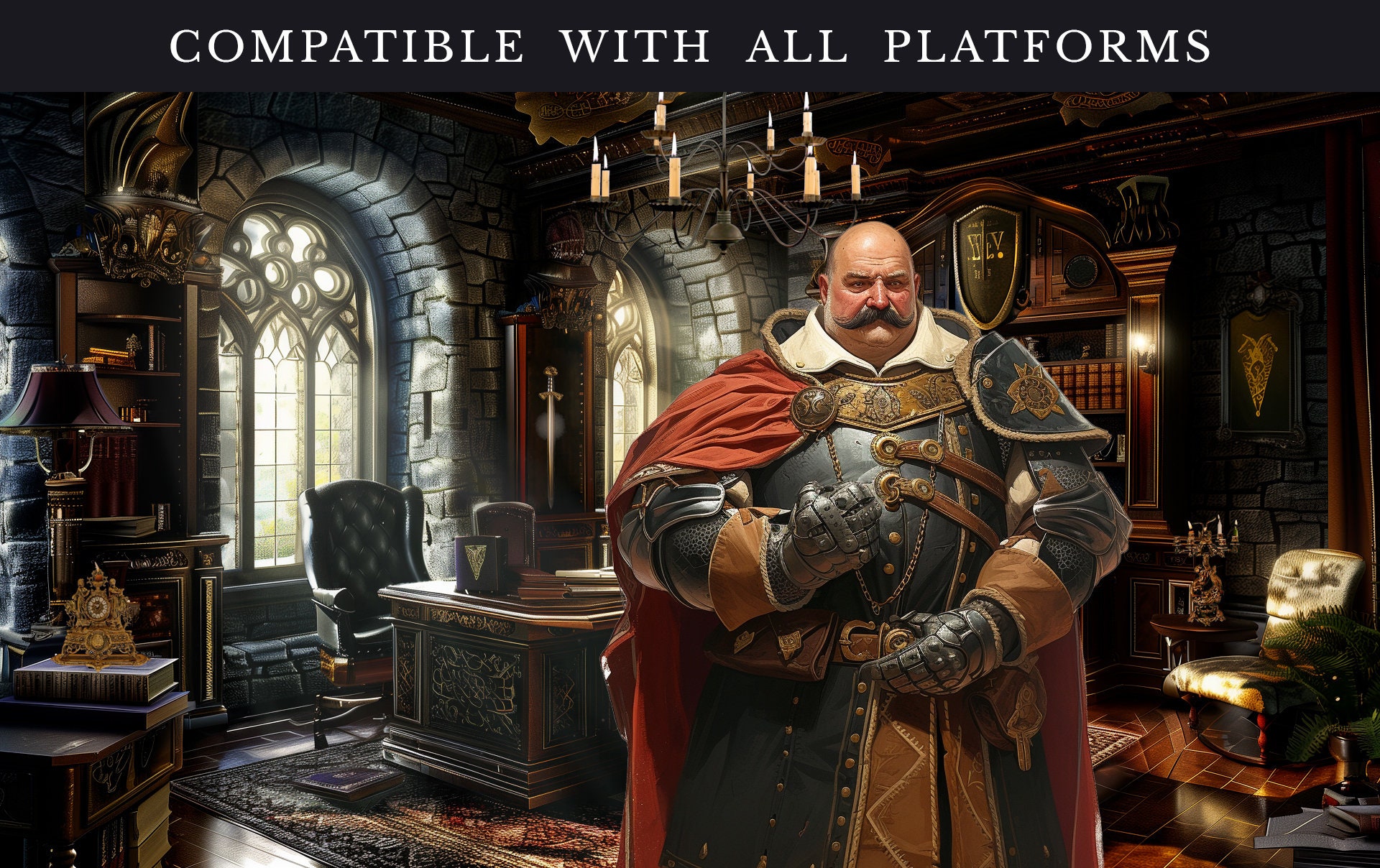 Animated Background, Castle Office, Office in Castle, the Lost Library ...