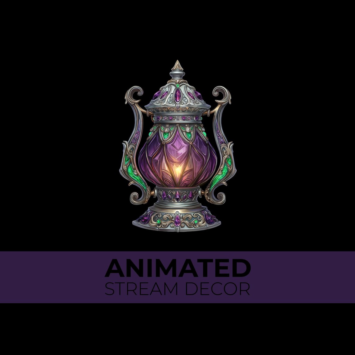 Animated Stream Decor, Elven Lamp, Arcane Lantern, Enchanted Fire ...