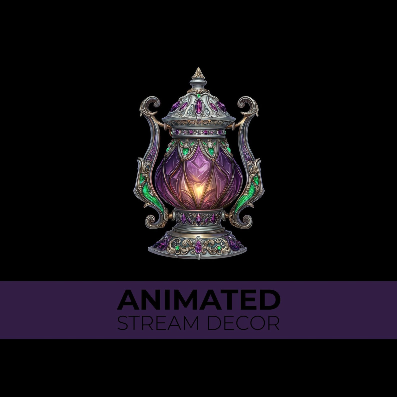 Animated Stream Decor, Elven Lamp, Arcane Lantern, Enchanted Fire ...