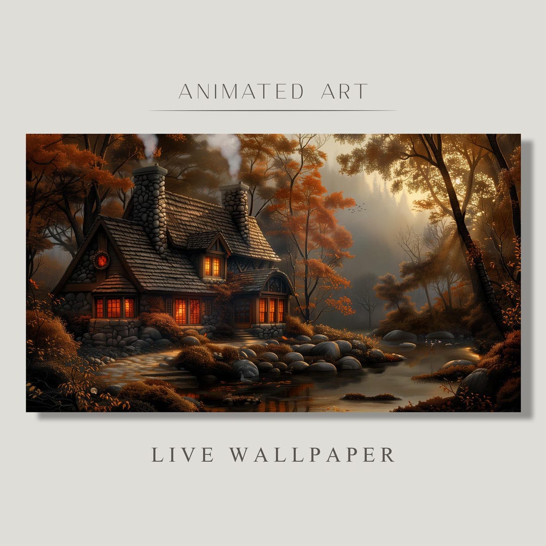 Animated Background, Vintage Cosy Cottage, Fantasy Nature, Enchanted ...