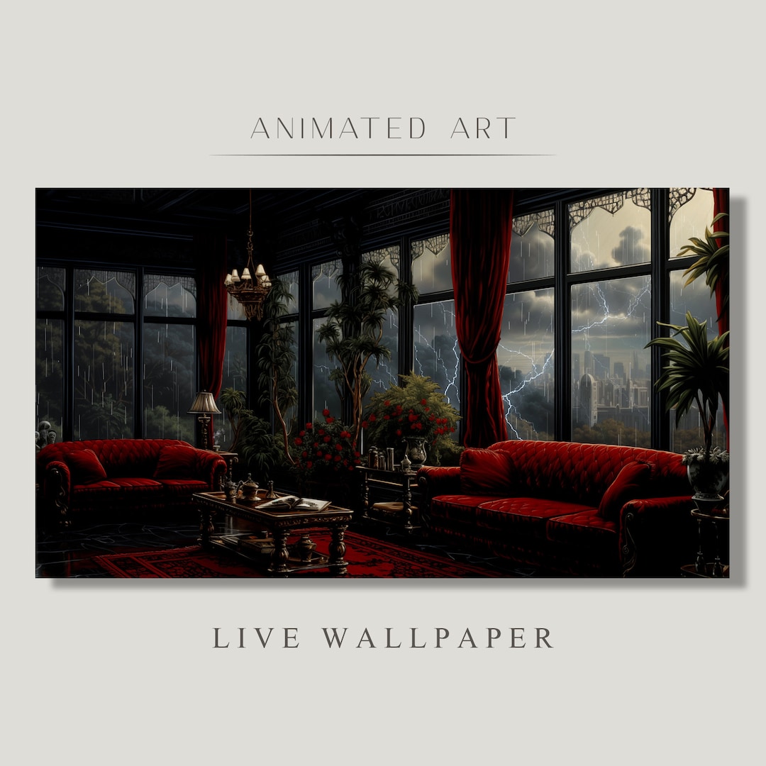 Animated Background, Dracula Room, Gothic, Vampire Room, Red Room ...