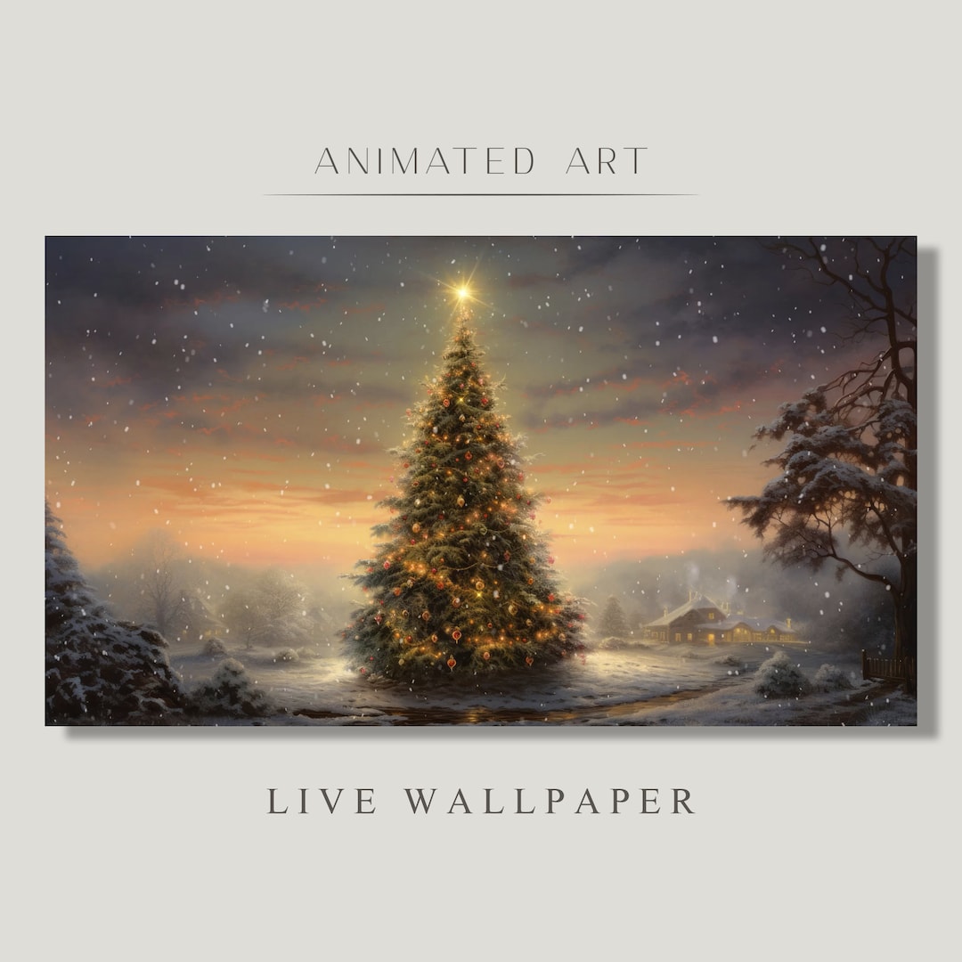 Animated Christmas Tree Art Live Wallpaper, Christmas Decor, Winter ...