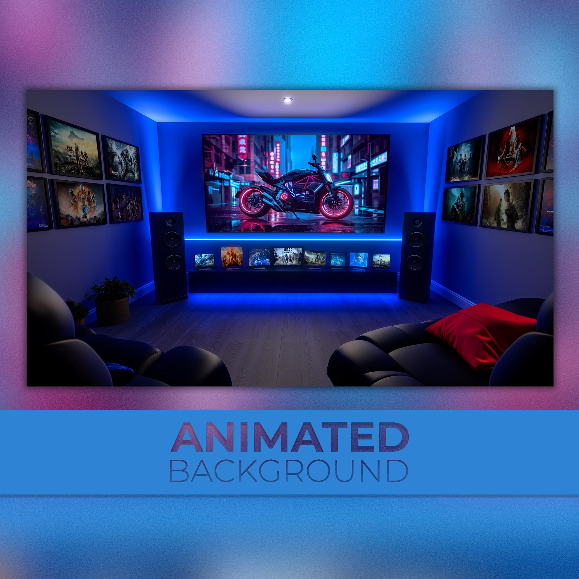 Animated Background, Ultimate Gaming Room, Cyberpunk Ambience ...