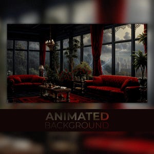 Animated Background, Dracula Room, Gothic, Vampire Room, Red Room ...