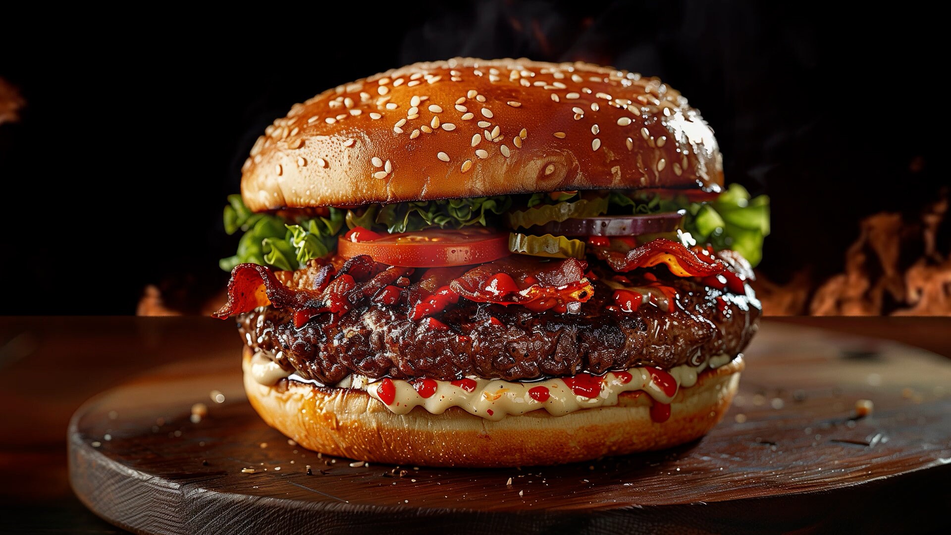 Animated Background, Perfect Burger, Food Wallpaper, Animated Delight ...