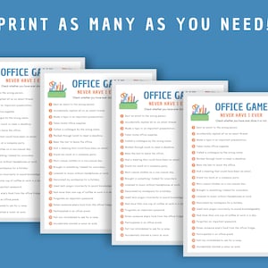 Office Games Never Have I Ever, Printable Team Building Game, Work ...