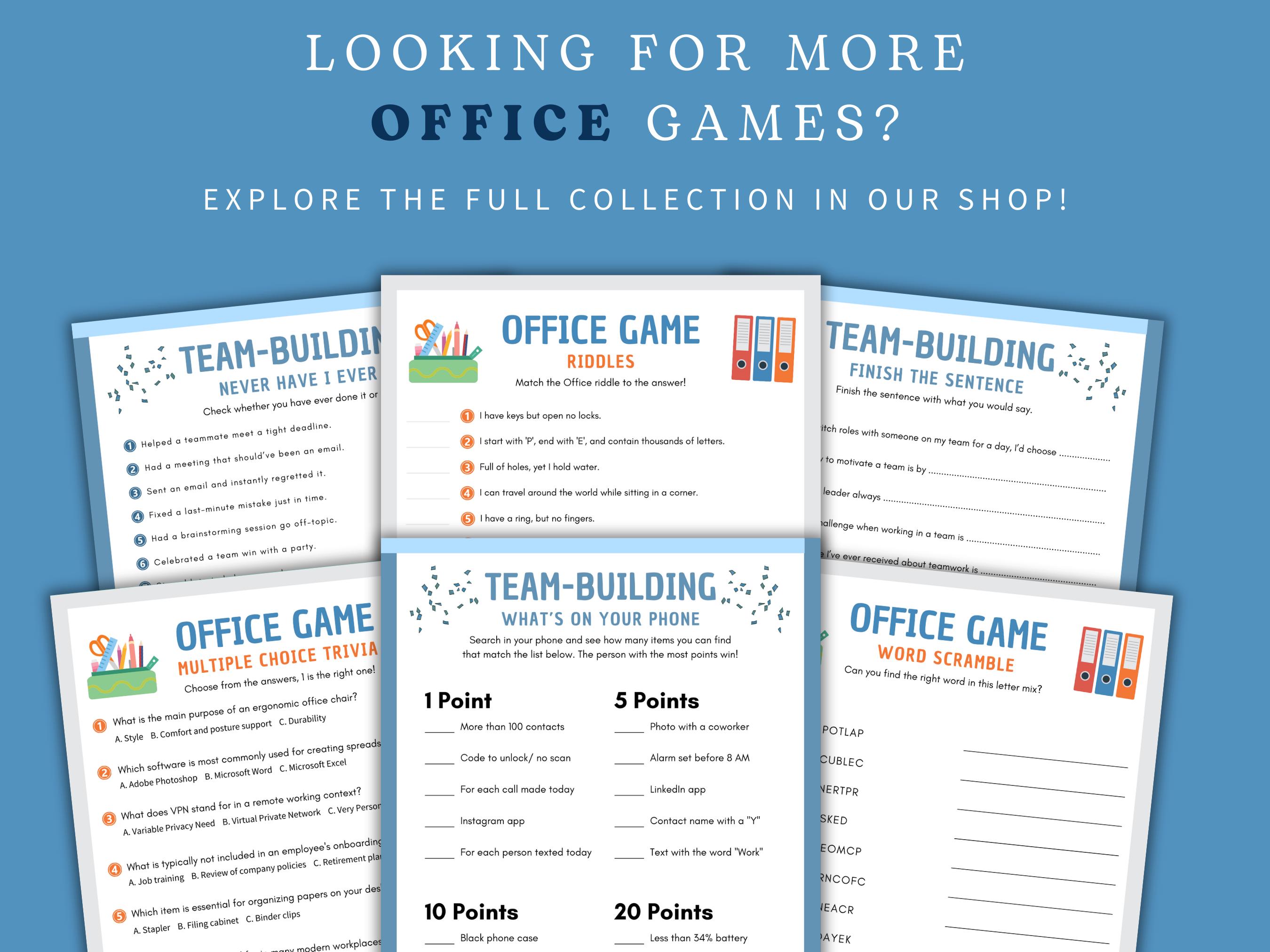 Leadership Games Bundle: 10 Printable Team-building Activities (instant ...