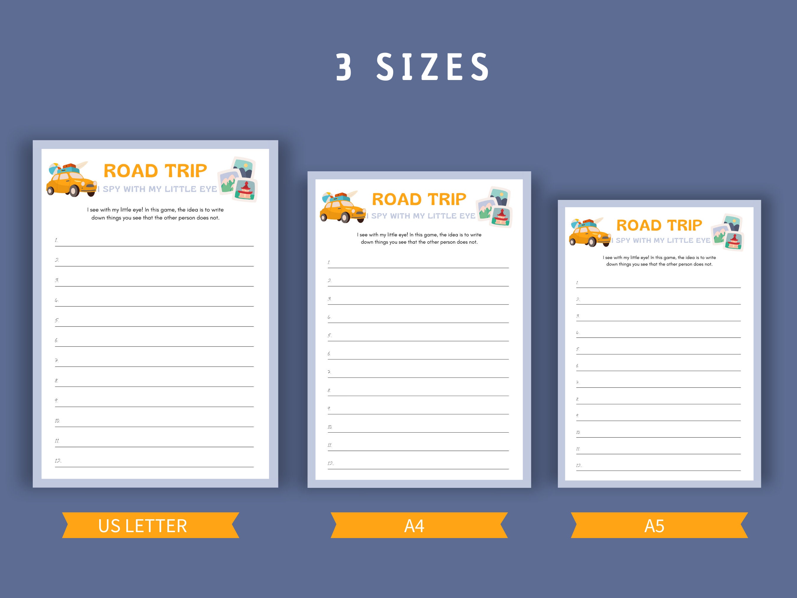 Road Trip I Spy With My Little Eye Game Instant Download Printable ...