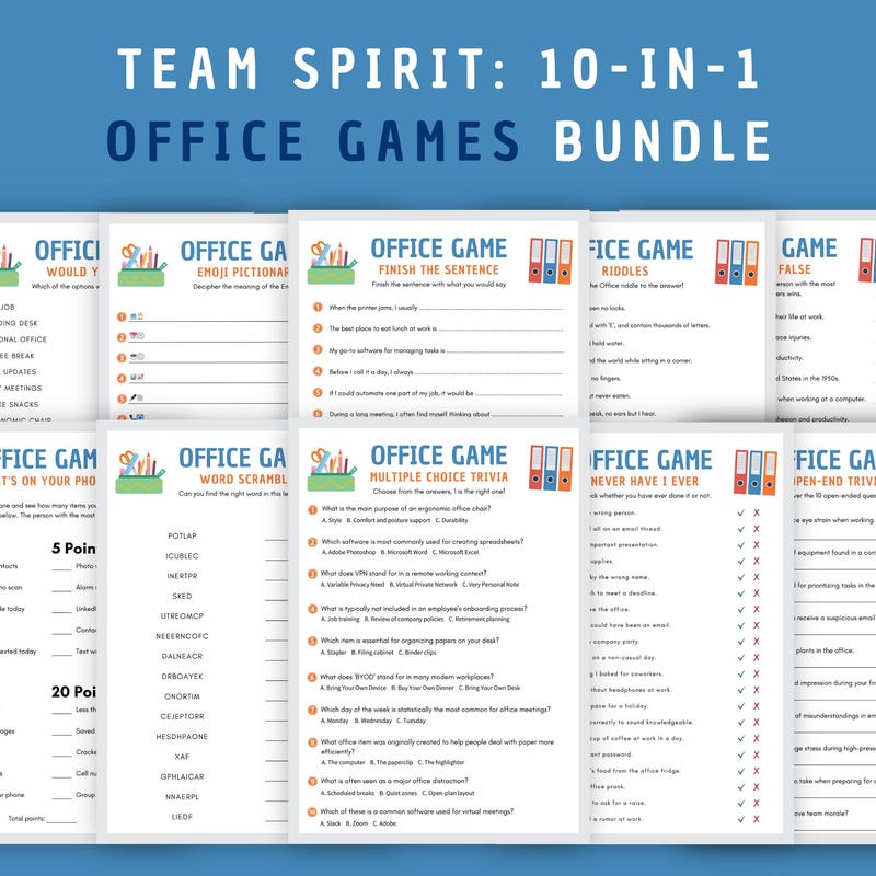 Teambuilding Games Bundle - Etsy