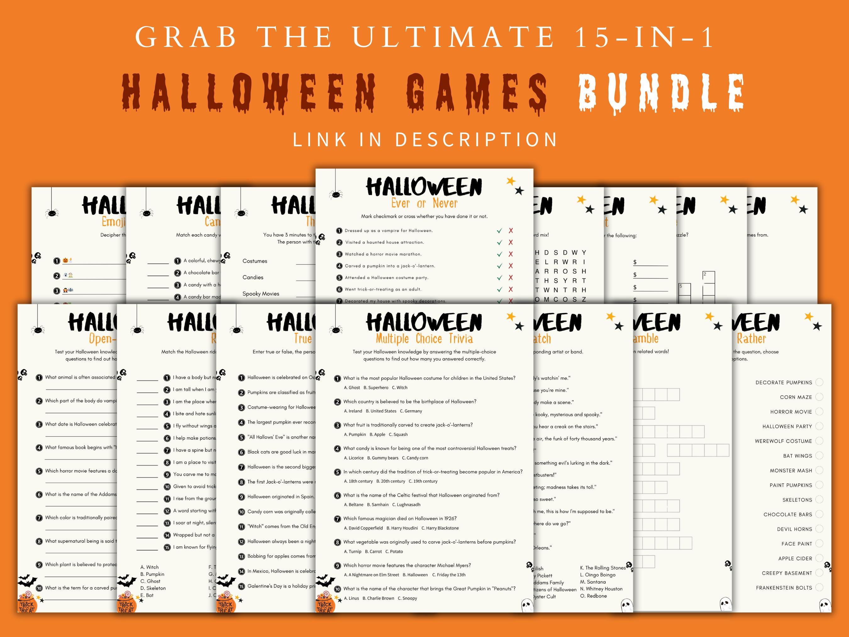 Printable Halloween Riddles Game | Fun Family Activity | Educational ...
