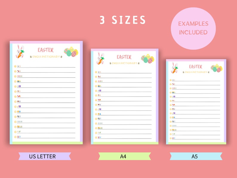 Easter Emoji Pictionary Game | Instant Download Printable | Decode ...