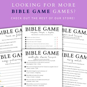Multiple Choice Bible Trivia, Printable Christian Family Game, Church ...